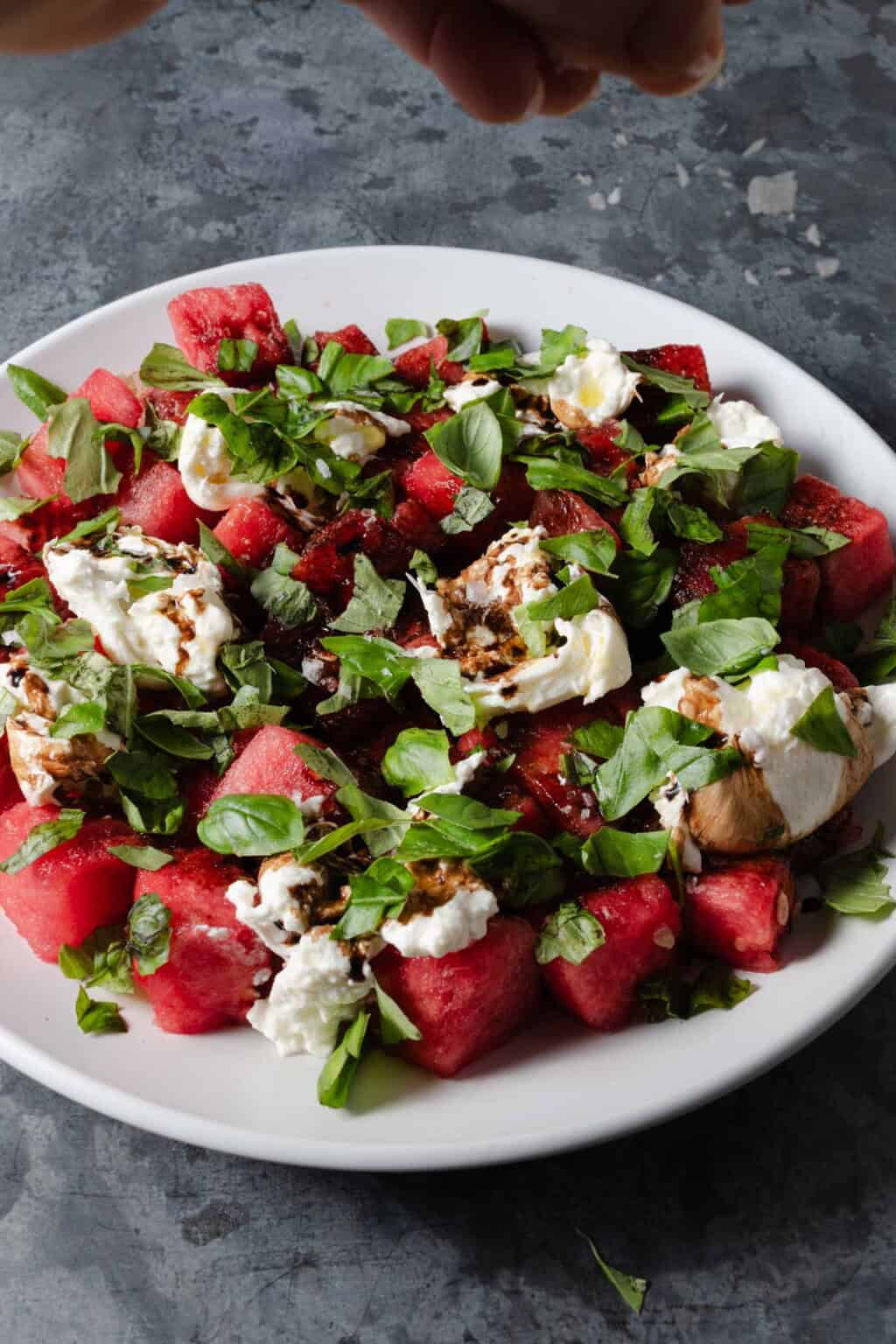 Watermelon Burrata Salad - Mandi of the Mountains