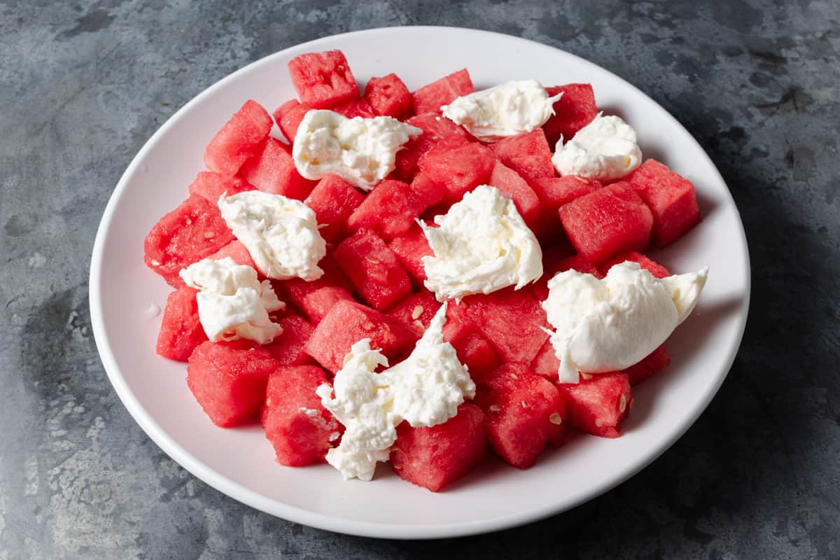 Watermelon Burrata Salad - Mandi of the Mountains