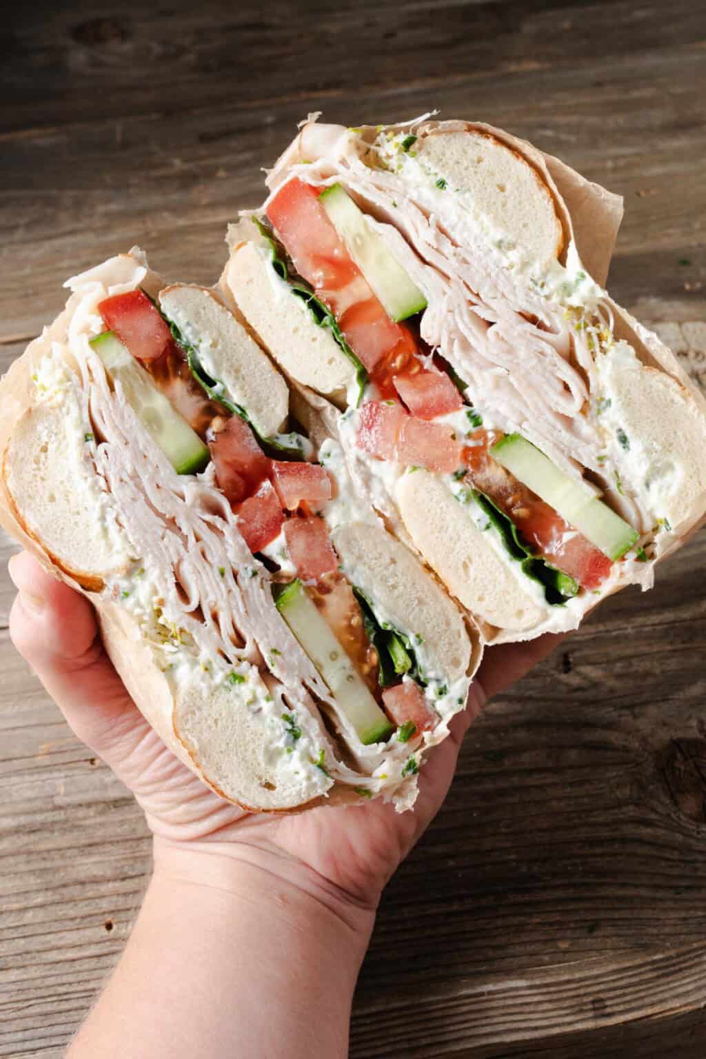 The Ultimate Turkey Bagel Sandwich - Mandi of the Mountains