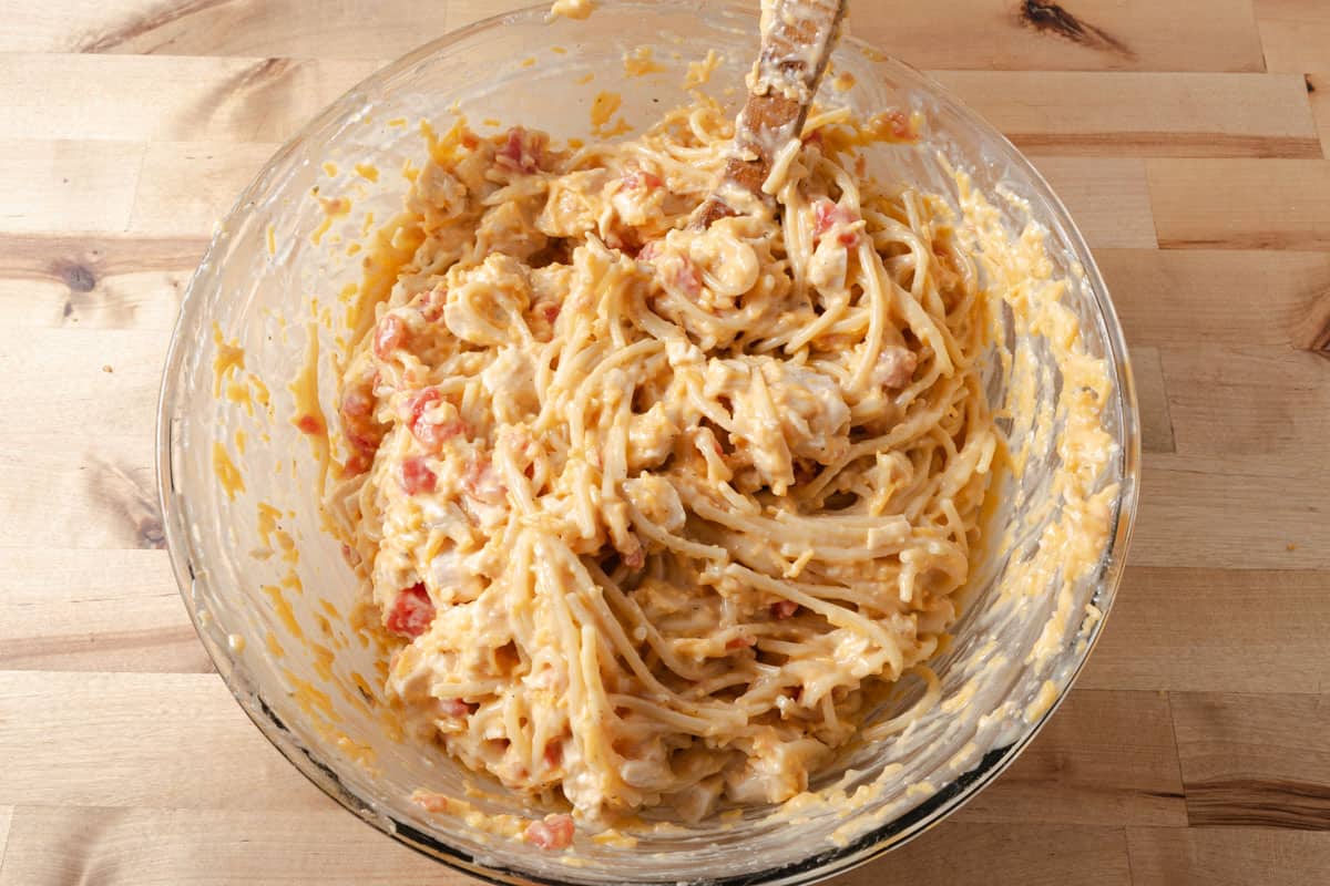 Chicken Spaghetti with Rotel - Mandi of the Mountains